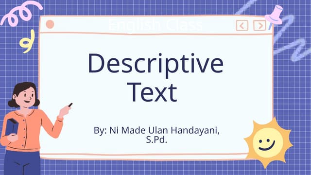 materi Descriptive Text ppt download for free | PPTX