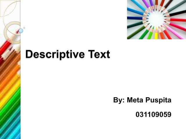 materi Descriptive Text ppt download for free | PPTX