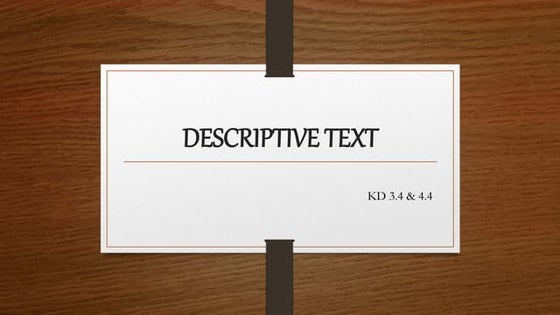 Descriptive text (describing people) | PPTX