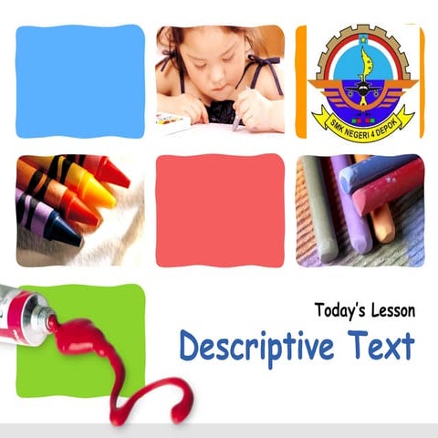 Descriptive Writing Scaffold Presentation in Colorful Retro Lined Style ...