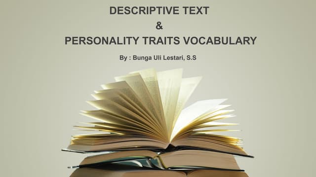 Powerpoint Descriptive Text Kelas VII Kurikulum Merdeka | PDF