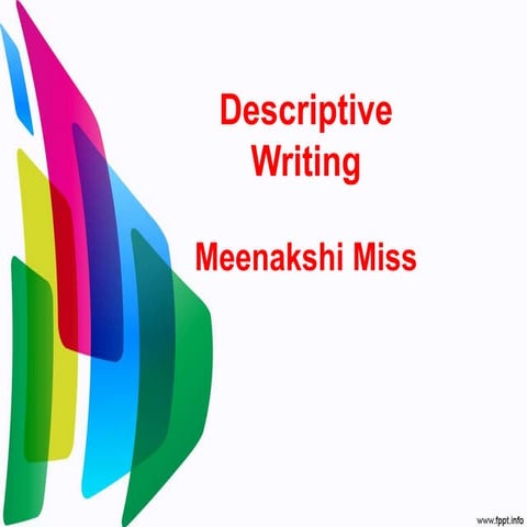 Descriptive Writing | PPT
