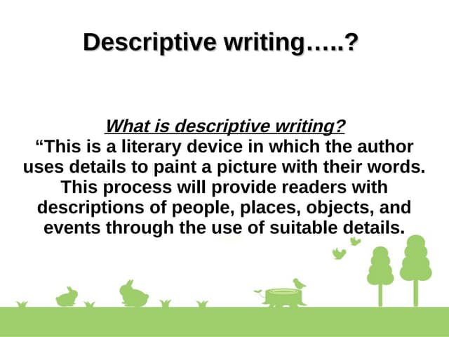 Year 7 Week 1 - Descriptive writing.pptx