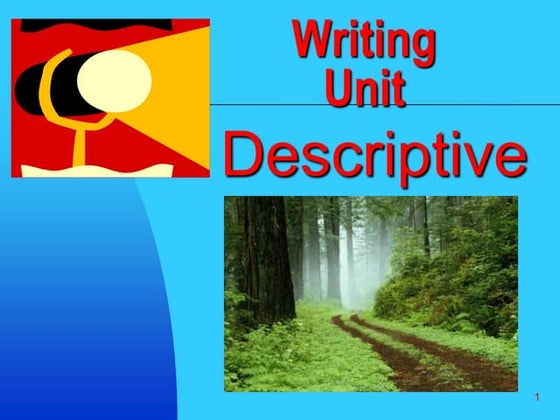 Introduction to descriptive writing | PPSX