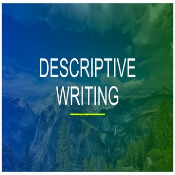 DESCRIPTIVE WRITING TECHNIQUESForte.pptx