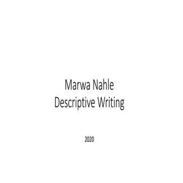 Descriptive writing storyboard | PPTX