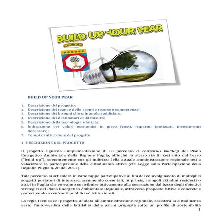 Descrizione progetto Build up your PEAR | PDF