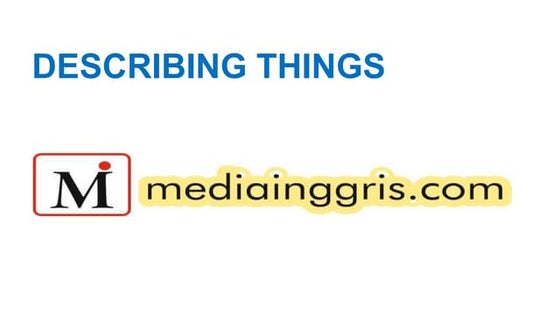 Describing Technical Object | PPTX | Physics | Science