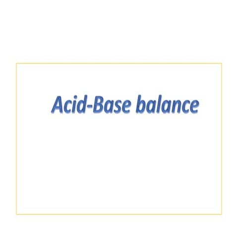 Acid base balance | PPT
