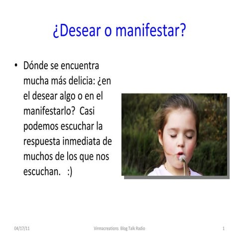 Desear o manifestar | PPT