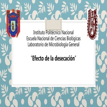 Efecto de la desecación | PPTX