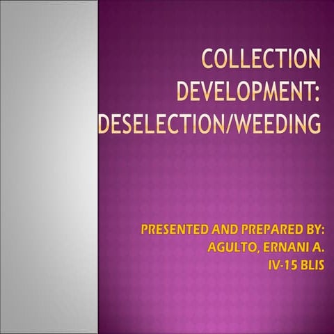 Deselction | PPT