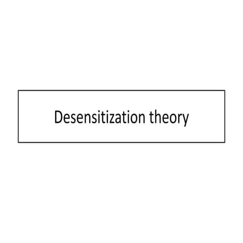 Desensitization theory | PPT