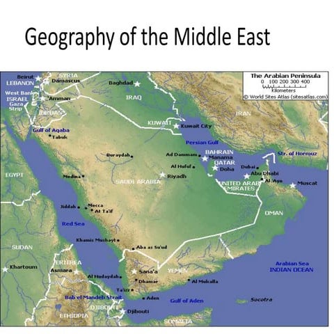 Arabian Peninsula Oases Map