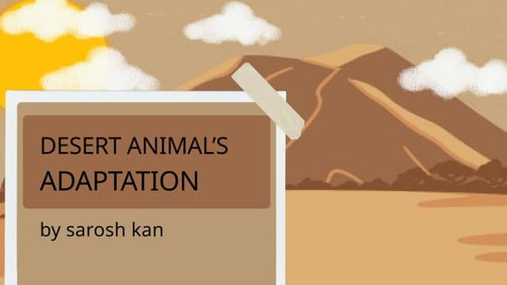 Adaptations in camels 5.10 a | PPT