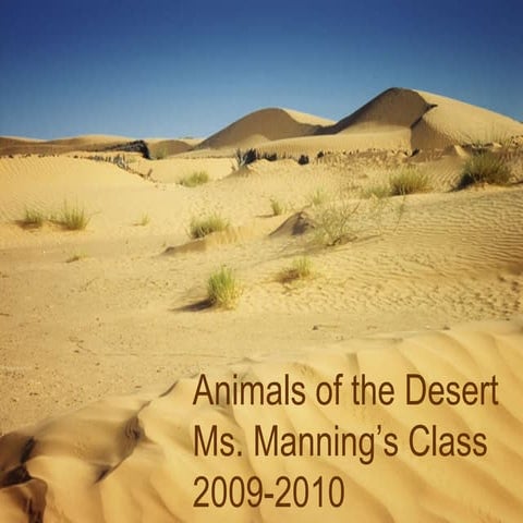 Desert Animals-Manning | PPT