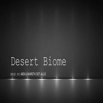 Desert biome | PPT