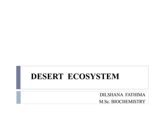 Desert ecosystem | PPT