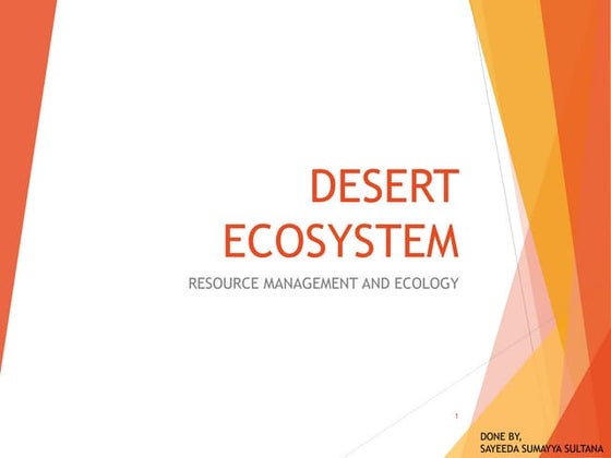 Desert ecosystem | PPTX