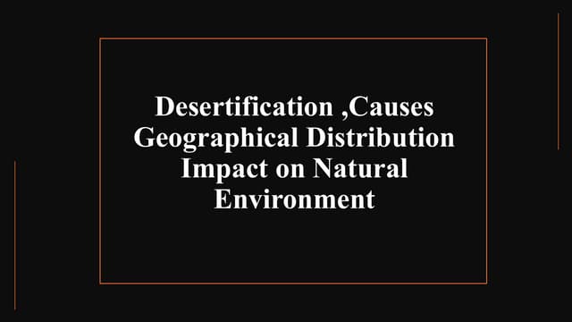 desertification | PPTX