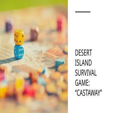 Desert Island Survival Game where students try to survive. | PPTX