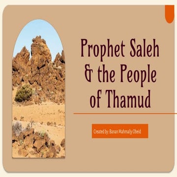 Prophet Saleh and the People of Thamud | PPT