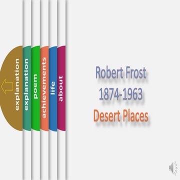 Desert places by Robert Frost | PPTX