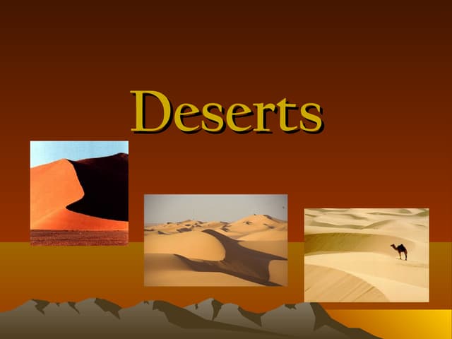 desert Ecosystem ppt in environmental studies | PPT