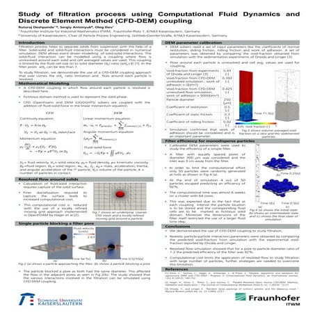 Study of filtration process using Computational Fluid Dynamics and Discrete Element Method (CFD ...