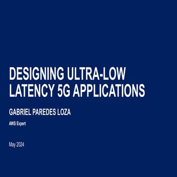 Designing ultra-low latency 5g applications | PDF