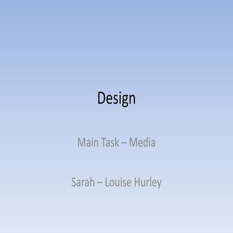 Main Task - Design | PPT