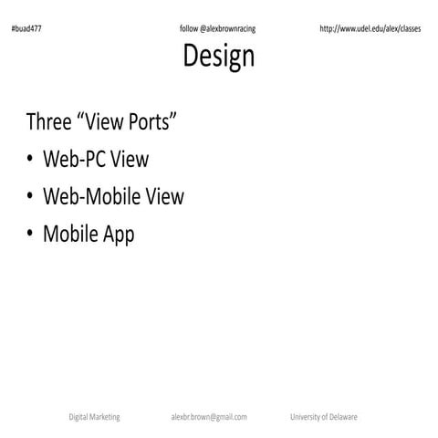 Design: PC-based, Mobile and Mobile App | PPTX