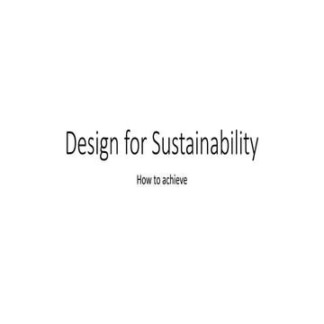 design for sustainability solution in the | PPT