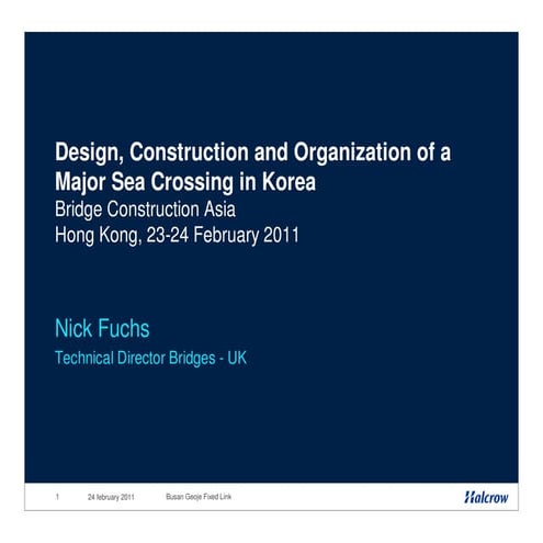 Major sea-bridge crossing design and construction | PDF