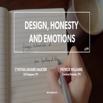 Design, honesty and emotions | PDF