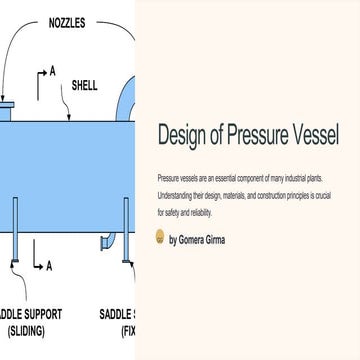 pressure vessel details for design and it components | PPT