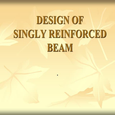 Beam Design and Drawing of RCC Structures | PPT