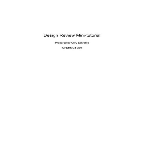 Design Review Mini | PDF