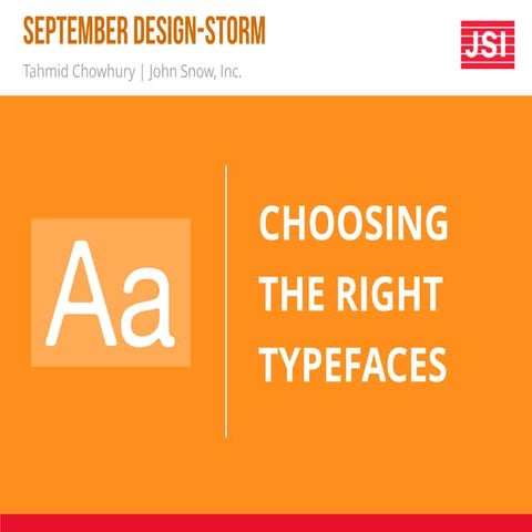 Designstorm: Choosing the Right Typefaces | PDF