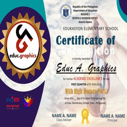 Certificate of Recognition Quarterly Awarding | PPTX