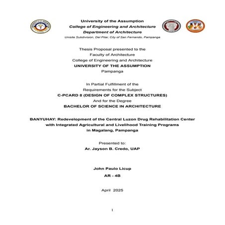 DESIGN THESIS PDF ABOUT A DRUG REHABILITATION CENTER | PDF