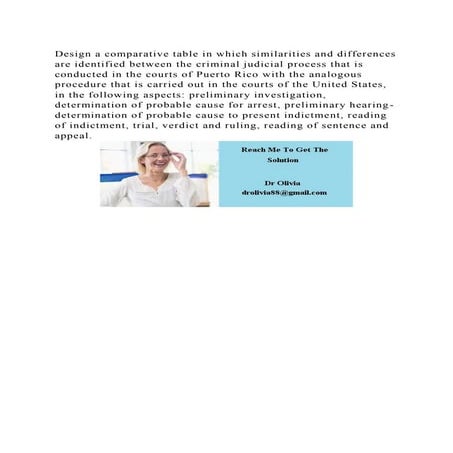 Design a comparative table in which similarities and differences are.docx