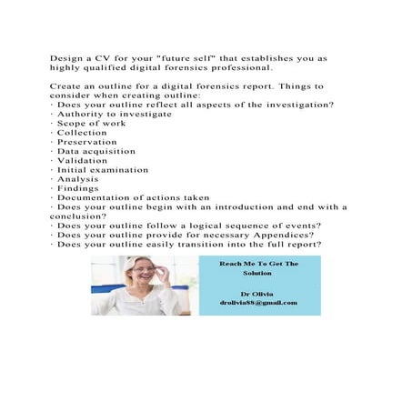 Design a CV for your future self that establishes you as highly .docx ...