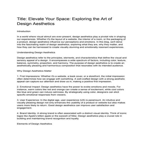 Design Aesthetics Pdf