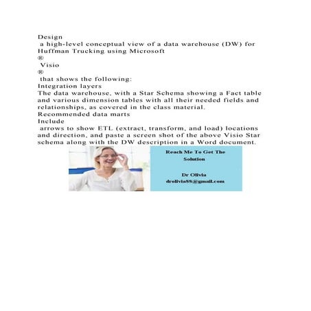 Design a high-level conceptual view of a data warehouse (DW) for H.docx