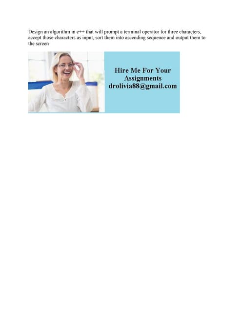 Design An Algorithm In C That Will Prompt A Terminal Operator For Thpdf 0586