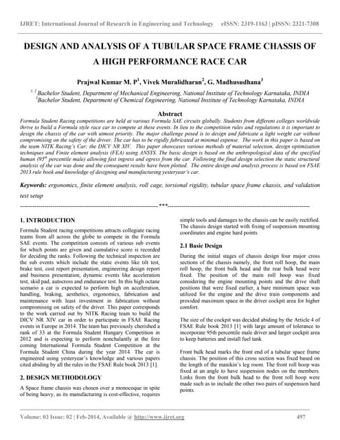 Design & Development of Formula Student Chassis | PDF | Performance ...