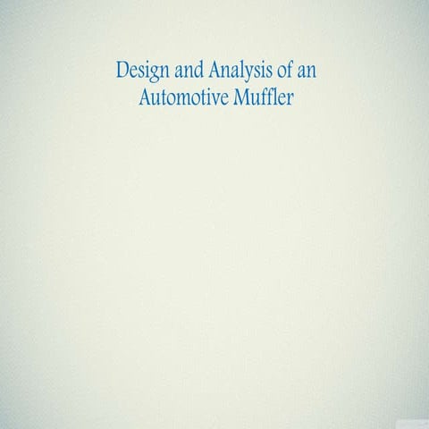 Presentation on muffler | PPTX