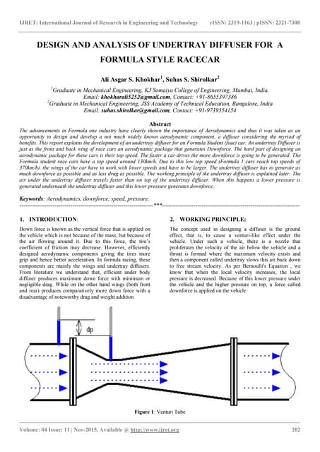 Modification of airflow around a FSAE Race car using sidepods to ...