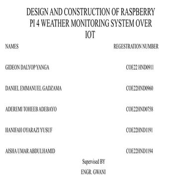DESIGN AND CONSTRUCTION OF A RASPBERRY PI 4 WEATHER MONITORING SYSTEM ...
